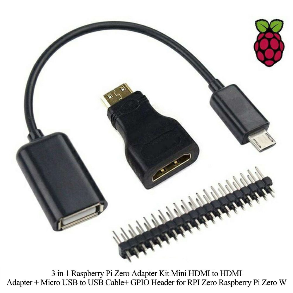 Jual 3 in 1 Raspberry Pi Zero Adapter Mini HDMI Adapter + Micro USB OTG ...