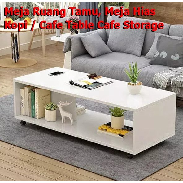 Jual Meja Ruang Tamu, Meja Hias / Kopi / Cafe Table Cafe Storage ...
