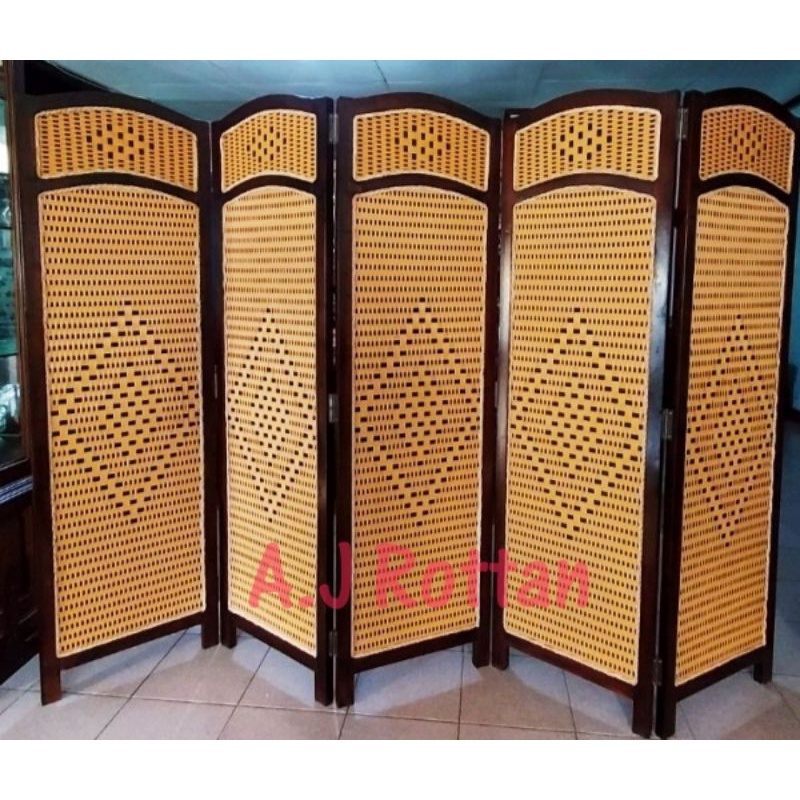 Jual Sekat partisi, sketsel rotan sintetis isi 5 pintu/ 5 sekat/ 5 ...