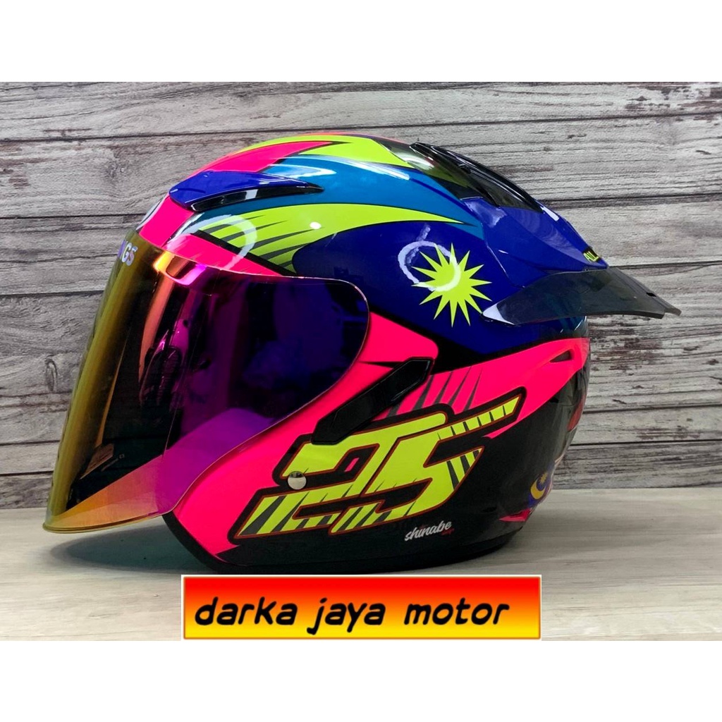 Jual HELM NHK R1 SE MOTIF AZLAN\PAKET GANTENG\SPOILER 2D\VISOR VENOM ...