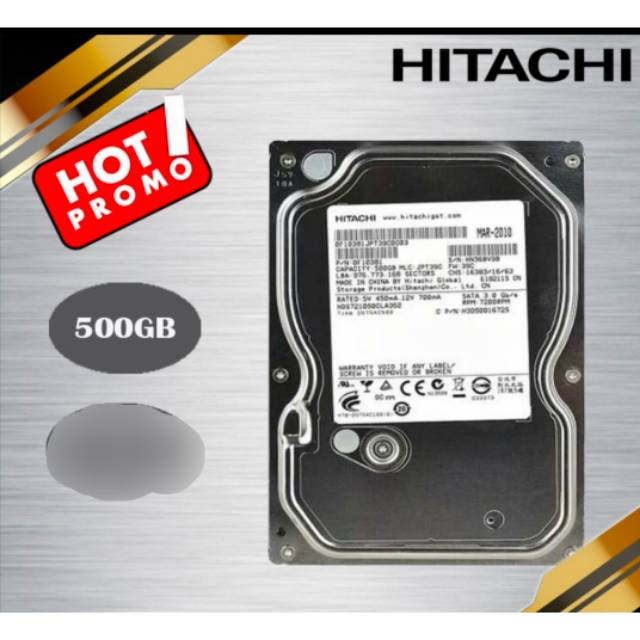 Jual Hardisk/Harddisk/HDD/Hitachi 500GB/7200RPM/GARANSI 1 TH TUKAR BARU ...