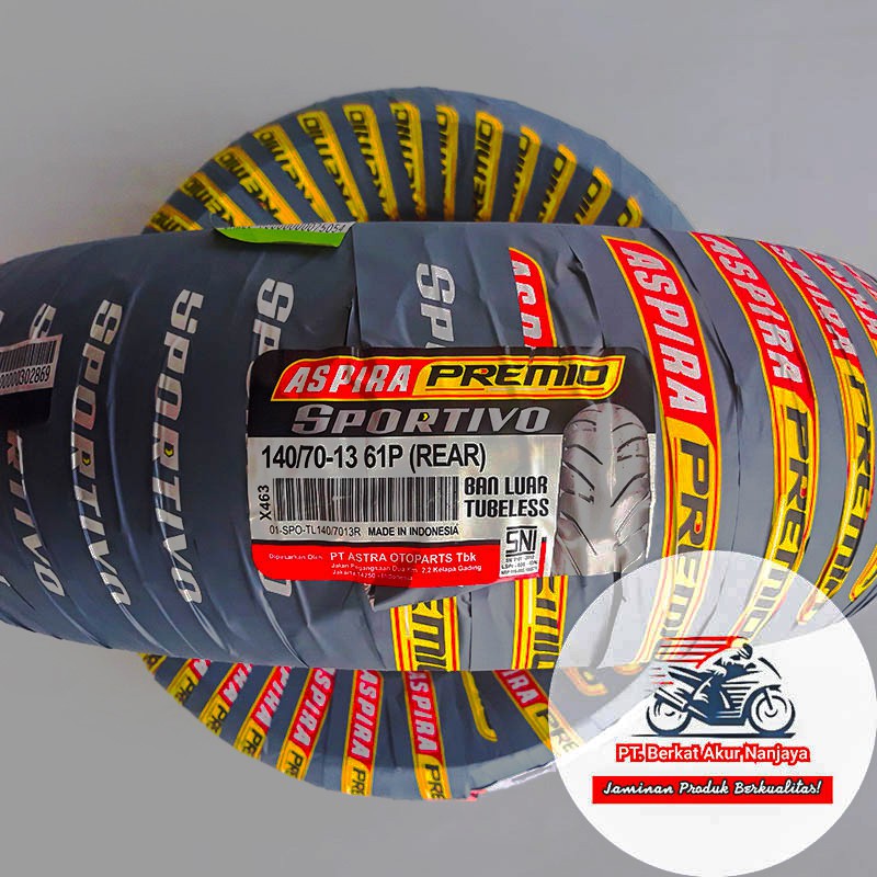 Jual Aspira Premio Sportivo 140/70-13 Rear Ban Matic Tubeless BONUS ...