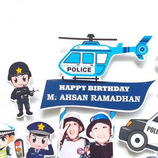 Jual Costum Nama / Foto / TopperCake Polisi / Hiasan Kue / Cake Topper ...