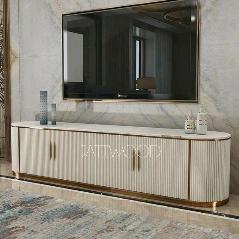 Jual Buffet tv minimalis modern salur 4 pintu terbaru, meja cabinet ...