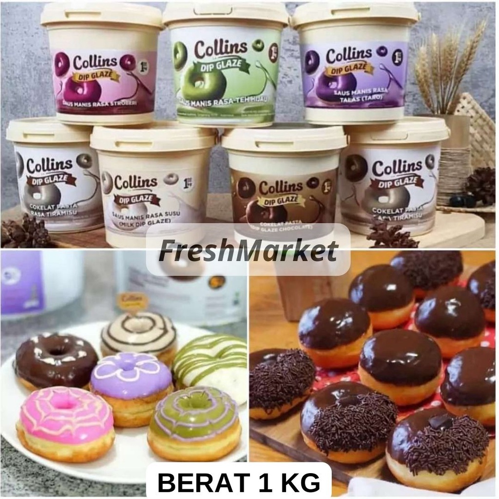 Jual Selai / Olesan Donat 1 Kg / Topping Kue / Collins Dip Glaze 1 Kg Halal | Shopee Indonesia