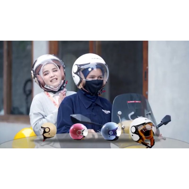 Jual Helm Cargloss Hijab YRH YR YRM ORIGINAL Half Face | Shopee Indonesia