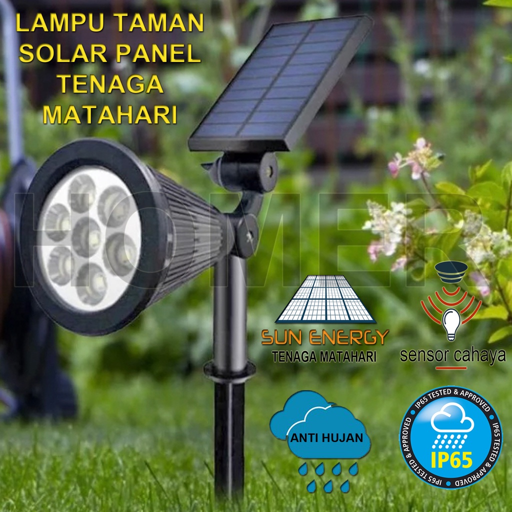 Jual lampu LED taman tancap solar cell solar panel taman tenaga ...