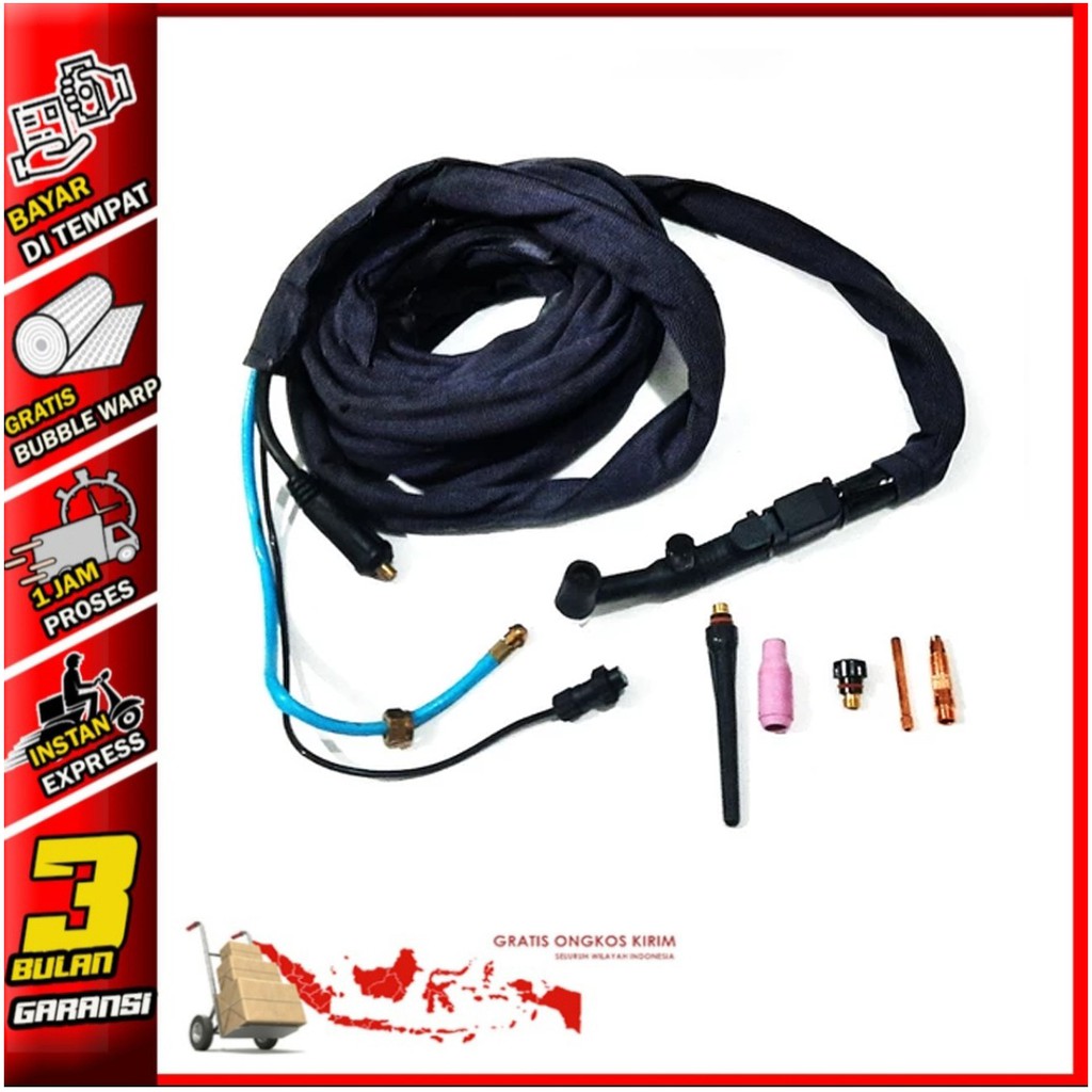 Jual TIG TORCH WP17V KDK / STANG LAS ARGON WP17V - 4METER KDK WELD ...