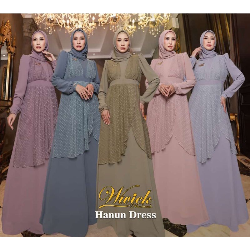 Jual Hanun dress wwiek muslimah | Shopee Indonesia
