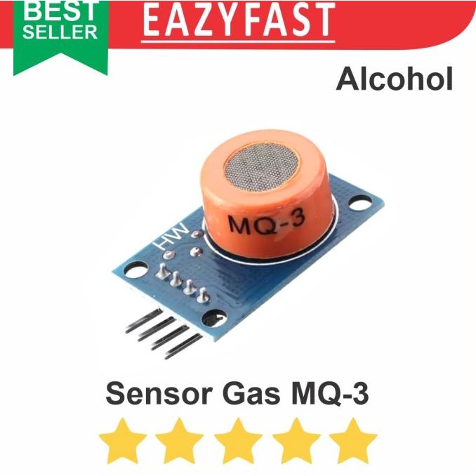 Jual MQ-3 MQ3 Sensor Gas Ethanol Alcohol Detection Deteksi Asap Smoke ...