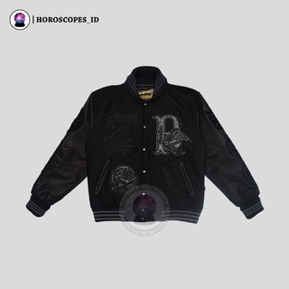 Jual Varsity Jacket Legendary 5 Rawtype Riot RTR Black on Black Size XL ...