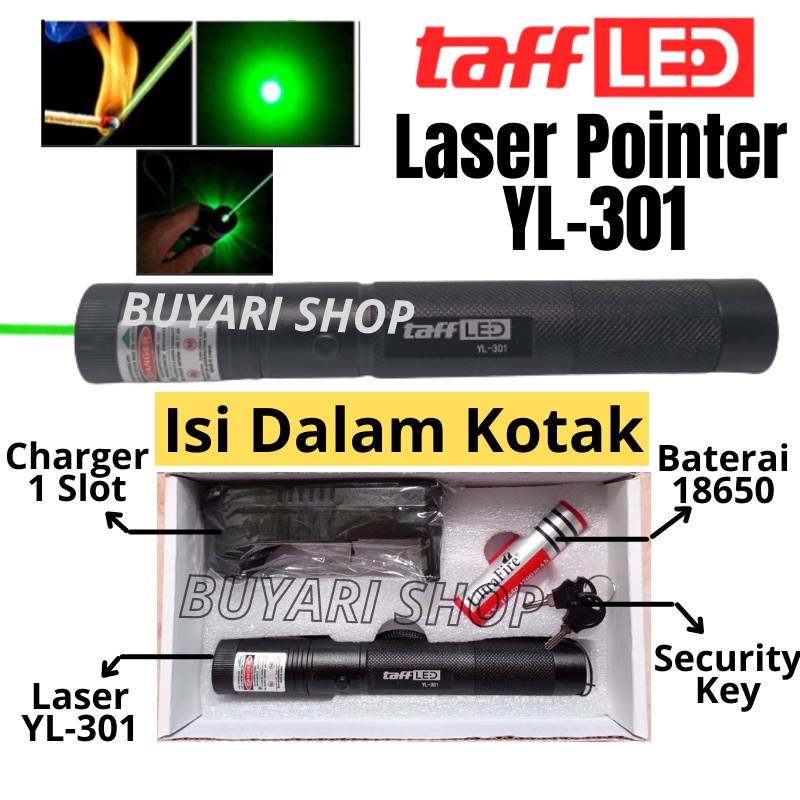 Jual ORIGINAL!! GREEN LASER POINTER 303 Green Beam Laser Pointer ...