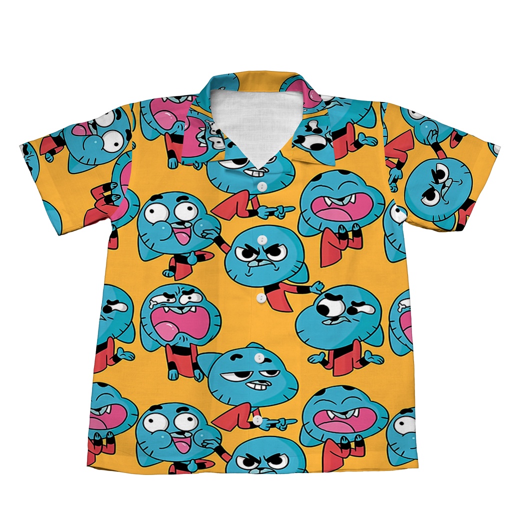 Jual Baju Kemeja Anak Full Print Animasi The Amazing World of Gumball ...