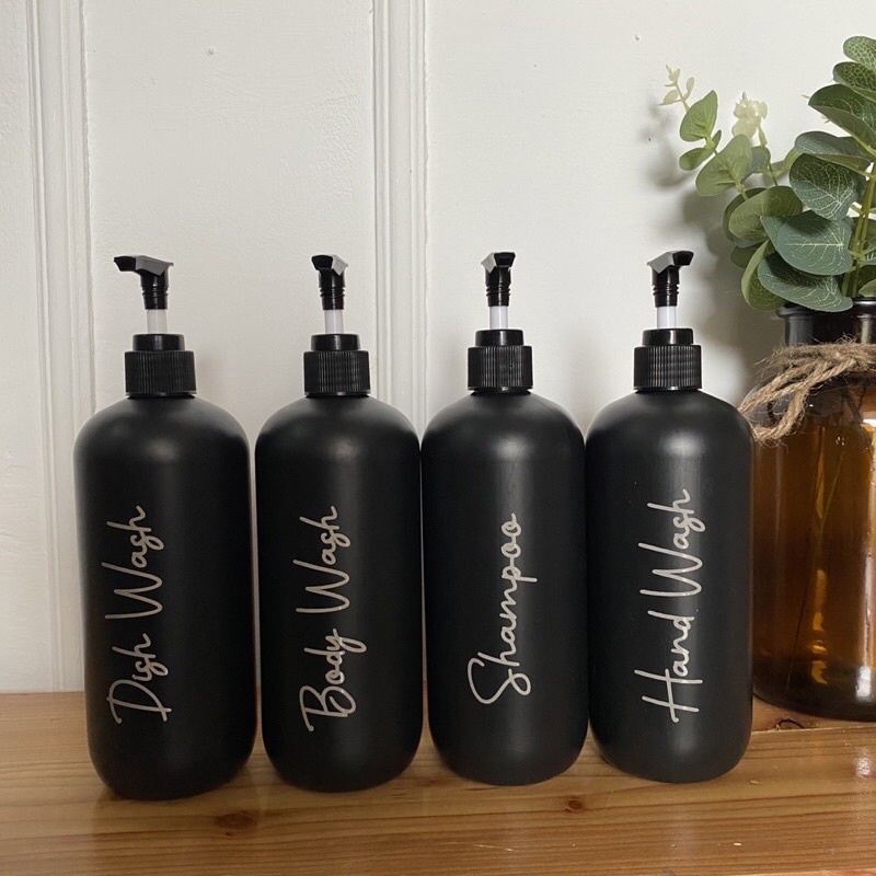 Jual BOTOL REFIL SABUN CAIR 500ML (WARNA HITAM DOFF) BOTOL SABUN ...