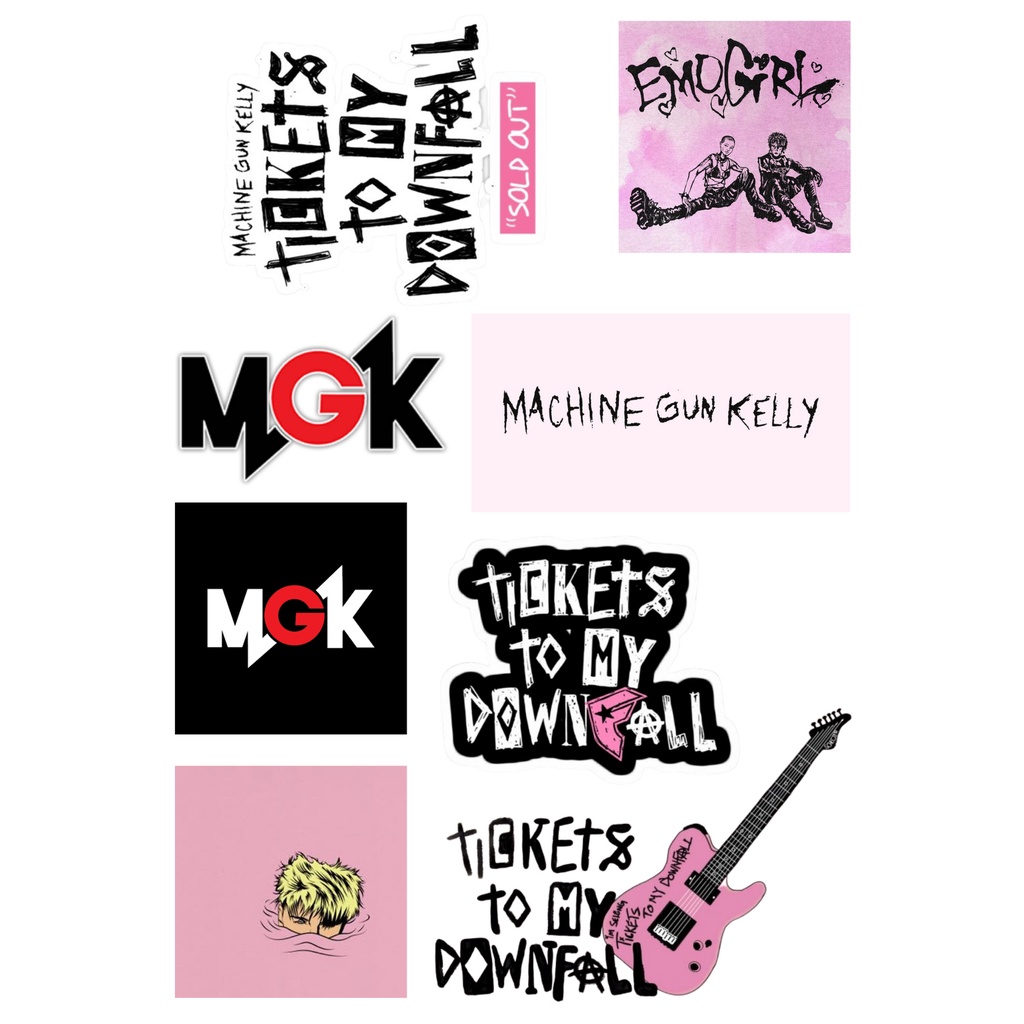 Jual STICKER PACK BAND Machine Gun Kelly (HIGH QUALITY) MURAH 8 pcs ...