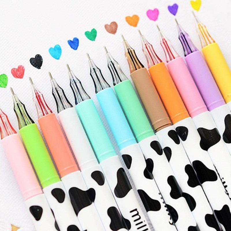 Jual Pulpen Gel Warna-Warni Milky Corak Totol Sapi | Shopee Indonesia