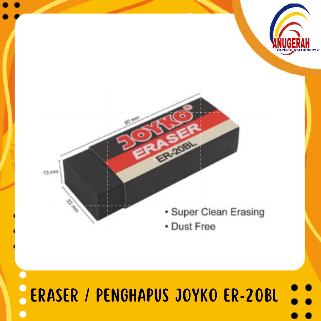 Jual Eraser / Penghapus Joyko ER-B20BL (PCS) | Shopee Indonesia
