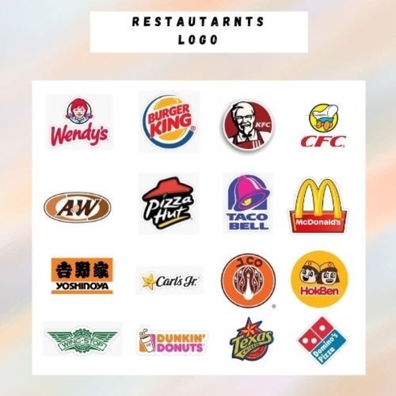Jual RESTAURANTs logo stickers | aesthetic stickers restaurant series ...