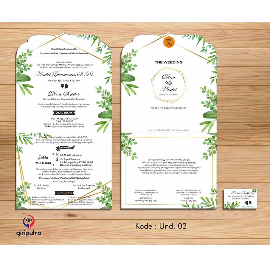 Contoh Format Nama Undangan Pernikahan - Delinewstv