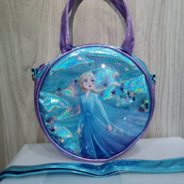 Jual TAS SELEMPANG ANAK MOTIF FROZEN ELSA (BULAT) | Shopee Indonesia