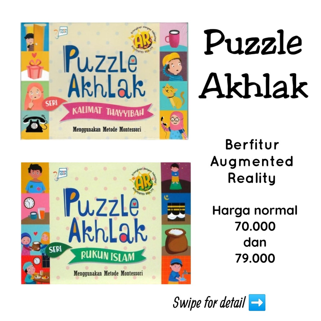 Jual Puzzle Akhlak Mizan berfitur Augmented Reality: Kalimat Thayyibah ...