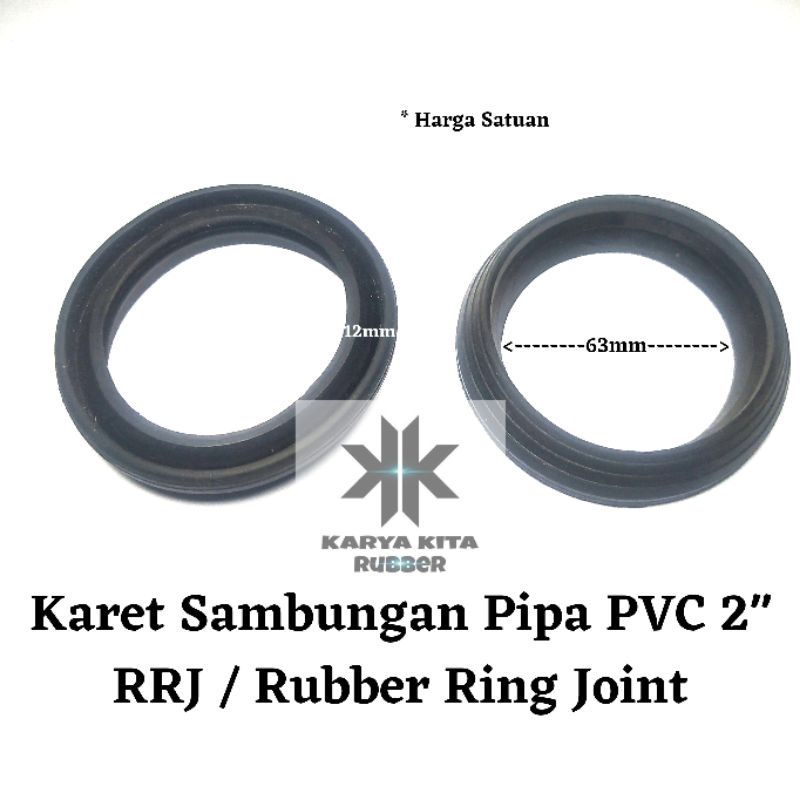 Jual Karet Sambungan Pipa PVC RRJ 2 Inch / Diameter Dalam 63mm Rubber ...
