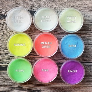 Bubuk fosfor glow in the dark paint cat glow in the dark powder serbuk ...