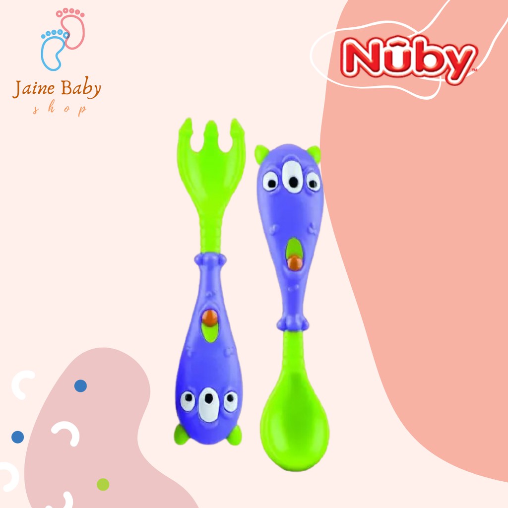 Jual Nuby Monster Fork & Spoon | Shopee Indonesia