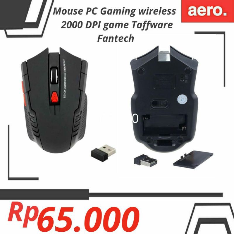 Jual Mouse PC Gaming wireless Mouse speed 2000 DPI game wire less ...