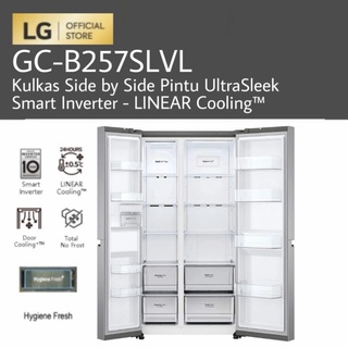 Jual LG GC-B257SLVL / GCB257SLVL Kulkas Side by Side Pintu UltraSleek SmartInverter 694L ...