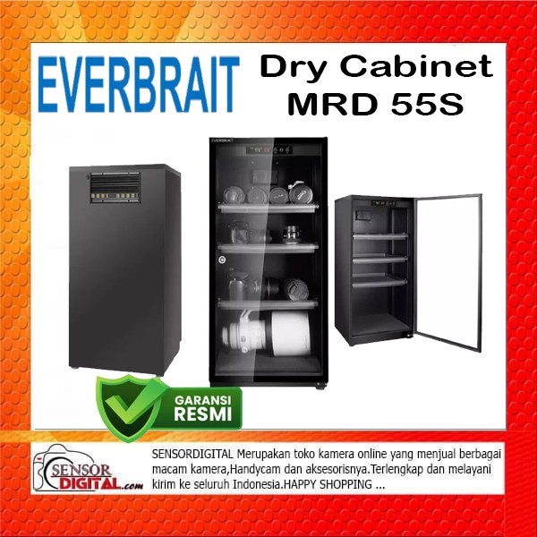 Jual Everbrait Dry Cabinet MRD 55S - 50 Liter, Anti-Jamur u/ Lensa ...