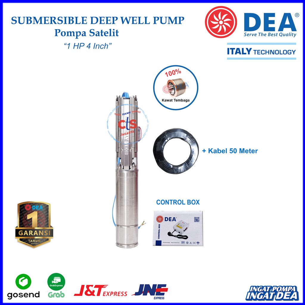 Jual Pompa Satelit DEA 1 HP 4 Inc (Submersible Pump) - Stainless Steel ...