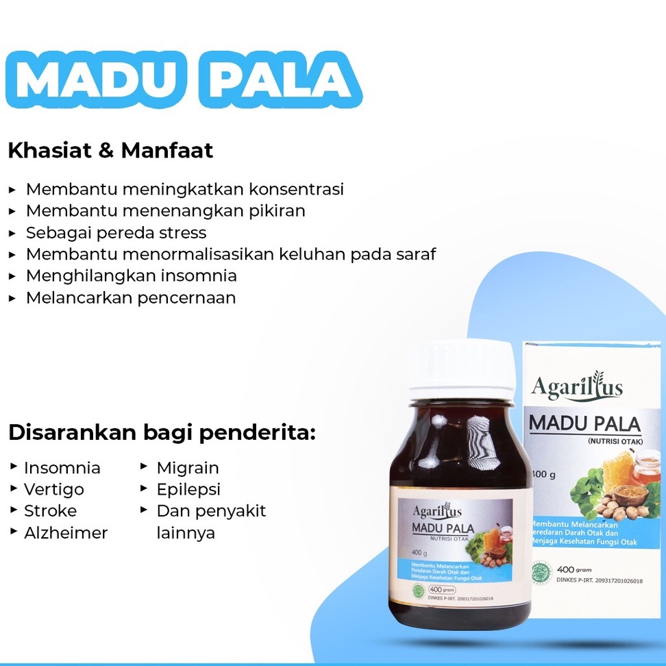 Jual Herbal Agarillus MADU PALA untuk otak | Shopee Indonesia