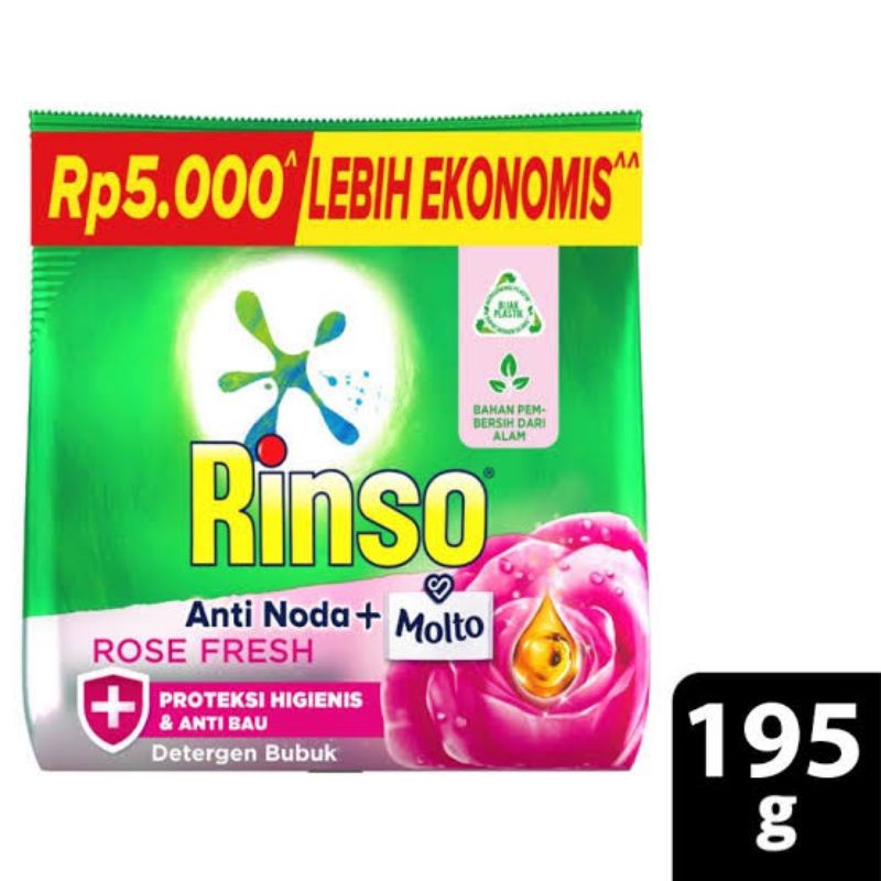 Jual RINSO MOLTO DETERJEN 195G | Shopee Indonesia
