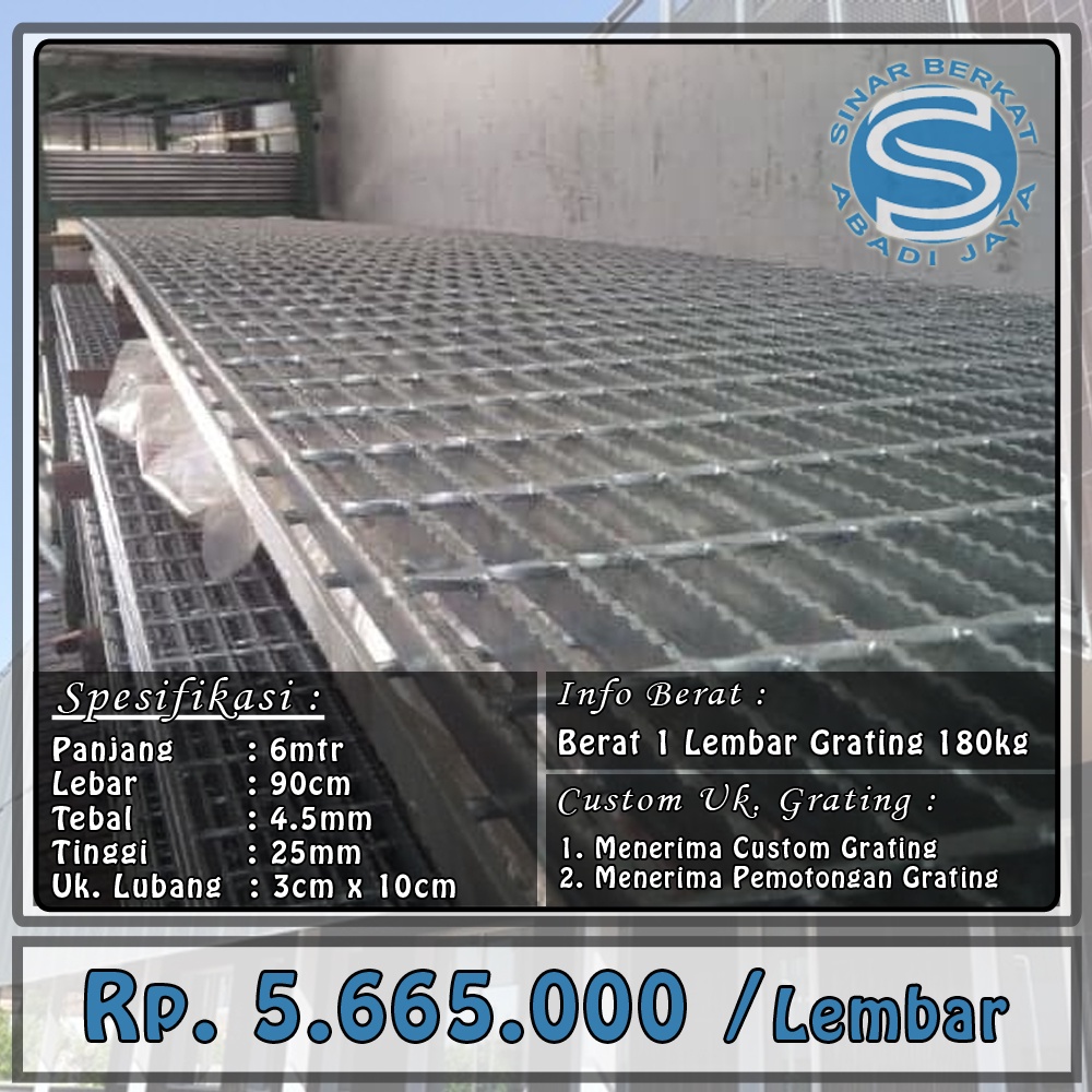 Jual Plat Grating Galvanis Serrated ( Bergerigi ) | Shopee Indonesia