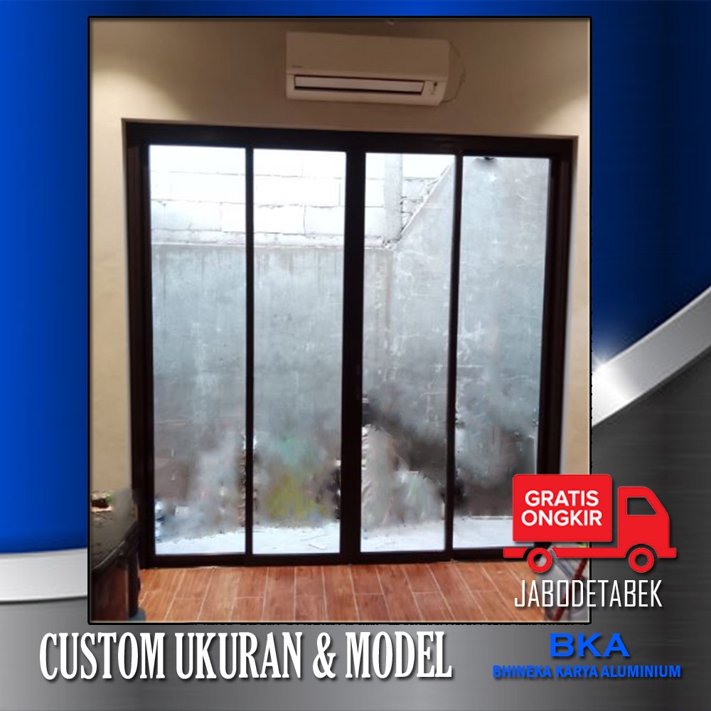 Jual PINTU ALUMINIUM SLIDING 2 DAUN CUSTOM | Shopee Indonesia