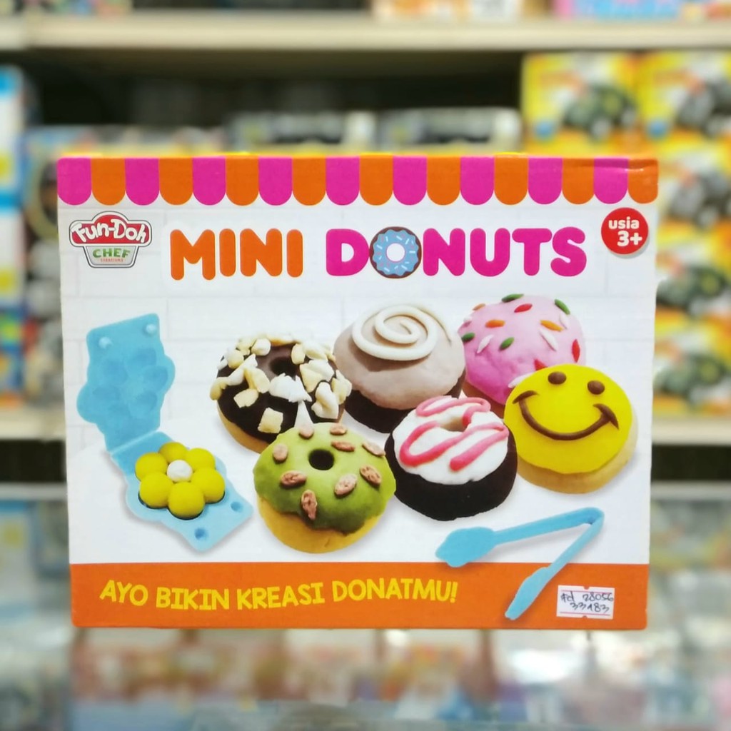 Jual MAINAN ANAK EDUKASI LILIN PASIR FUNDOH FUN DOH MINI DONUTS ...