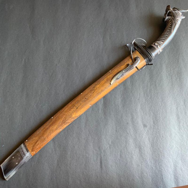 Jual Bedog Panjang Galonggong Gagang Tanduk Ukir Naga 40cm | Shopee ...