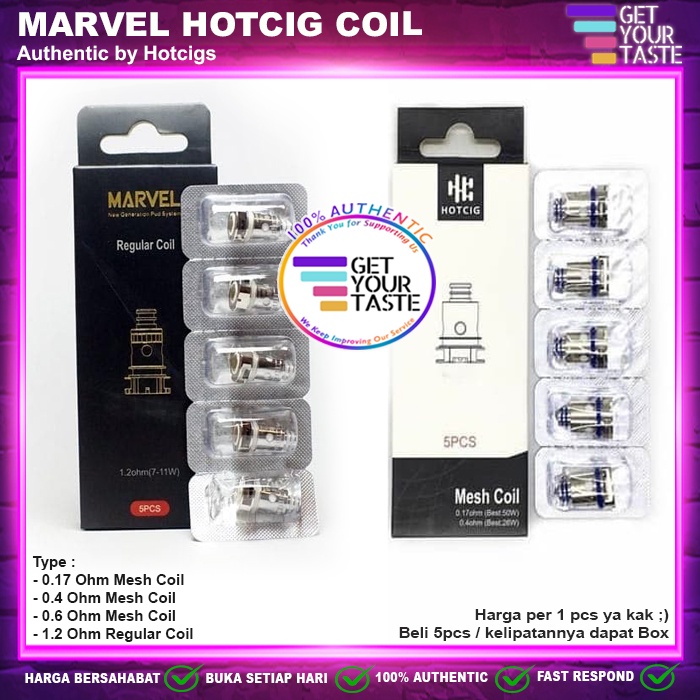 Jual Coil Marvel Hotcig Replacement Authentic by Hotcigs | Shopee Indonesia