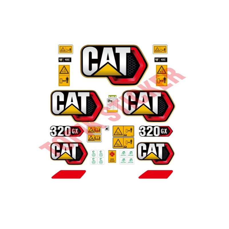 Jual Stiker Excavator CATERPILLAR CAT 320 GX, Stiker Alat Berat ...