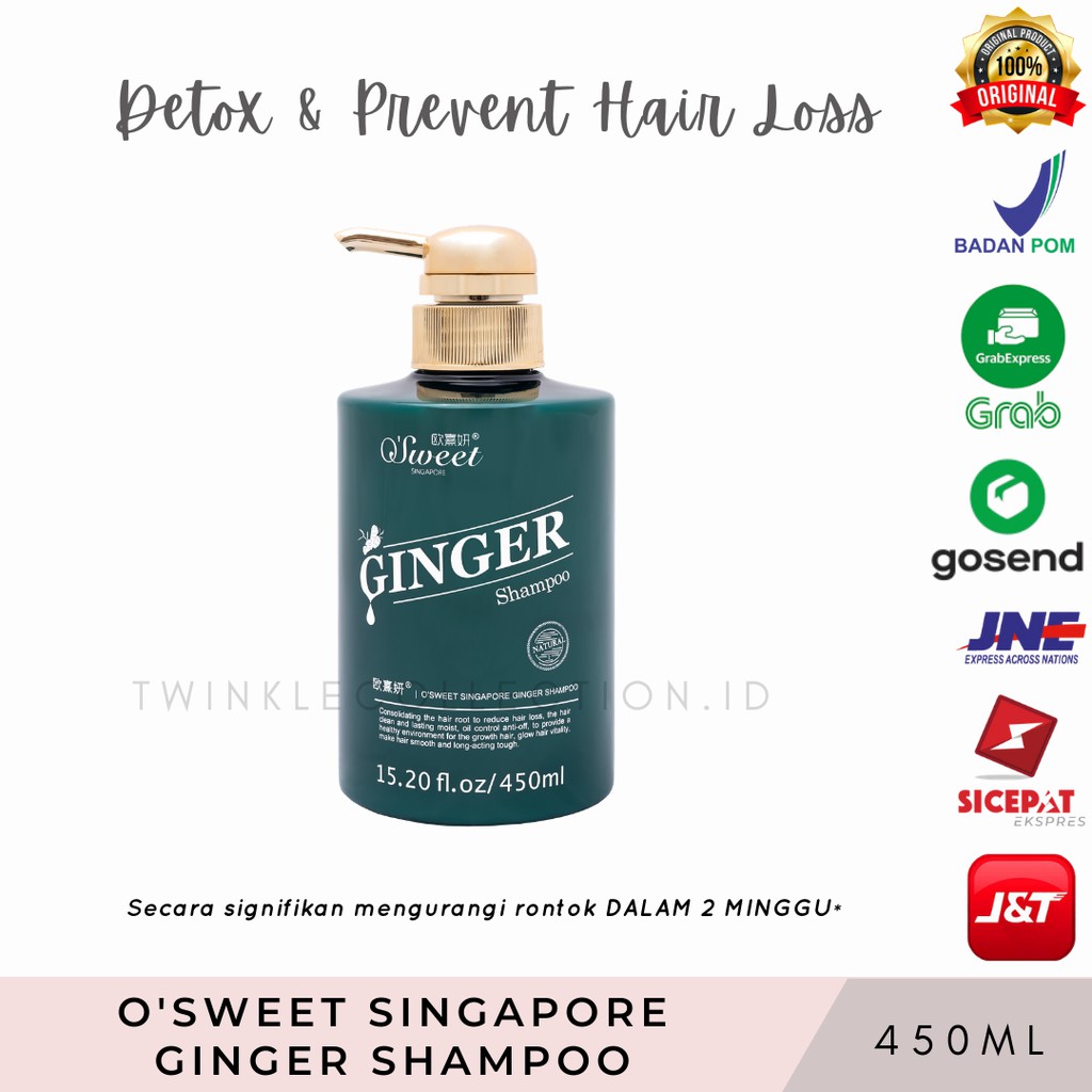 O'Sweet Singapore Ginger Shampoo Anti Rontok OSweet 450ml | Shopee ...