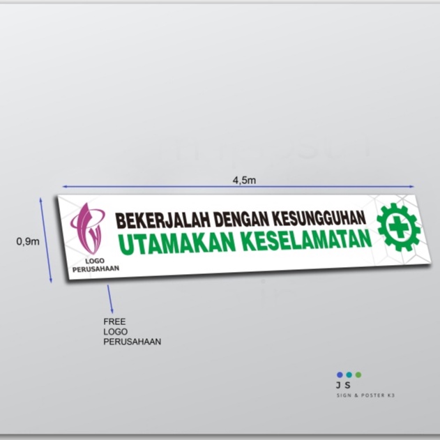Jual Spanduk Banner K3 Safety UTAMAKAN KESELAMATAN - GRATIS LOGO ...