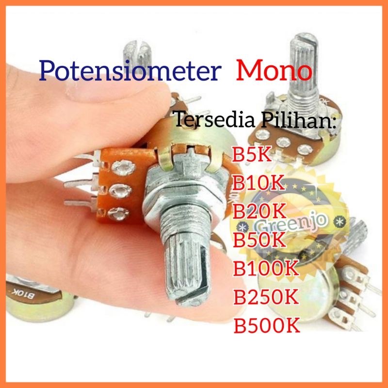 Jual Potensio Mono Linear B5K B10K B20K B50K B100K B250K B500K ...