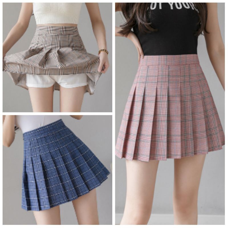 Jual GirlWish Korean Pleated Skirt / Korean Mini Skirt / Rok Mini Korea ...