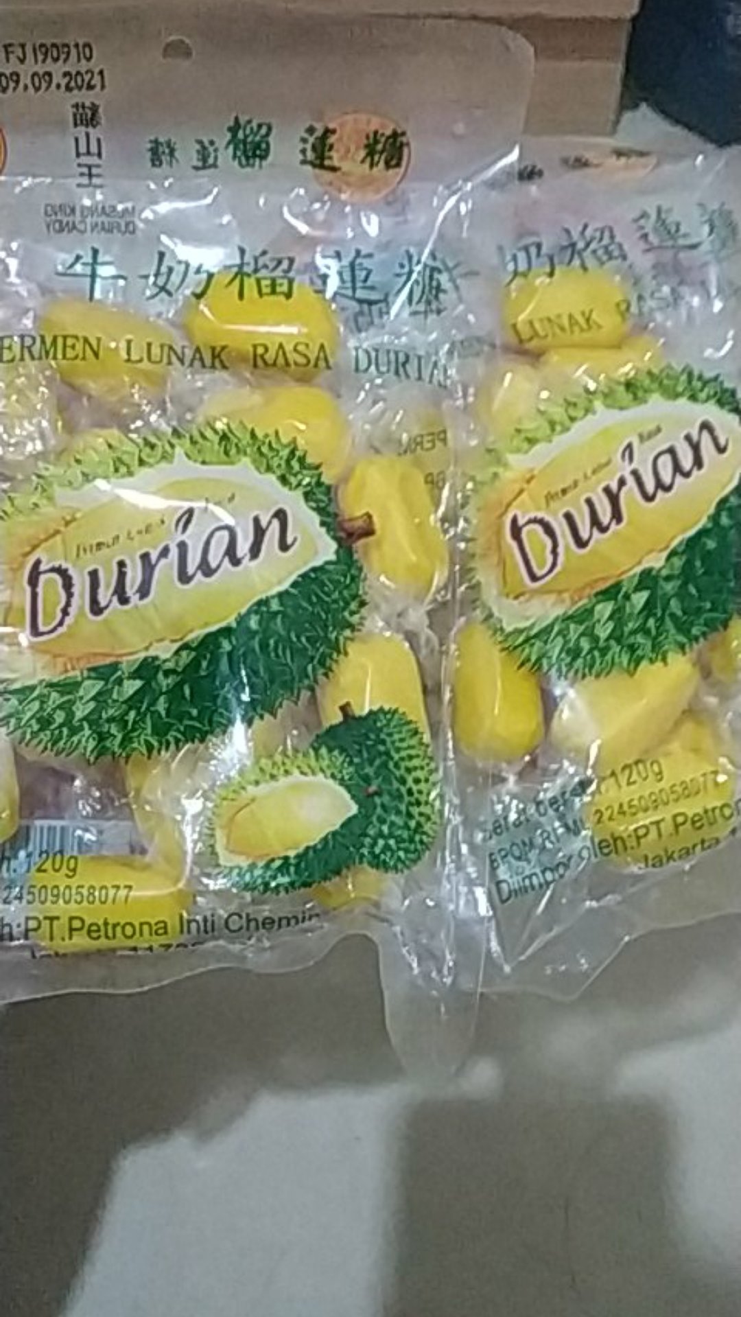 Permen Lunak Rasa Duren / Musang King Candy / Permen Durian | Shopee ...