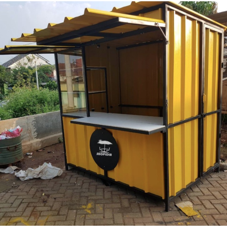 Jual Booth kontainer / Gerobak Kontainer / Gerobak costum Cafe Resto | Shopee Indonesia