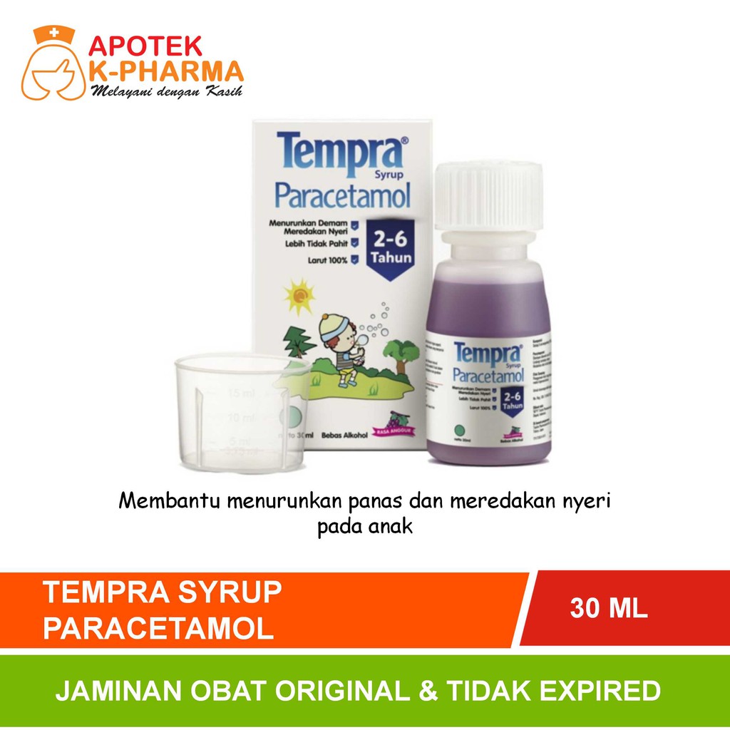 Jual Tempra Sirup 2-6 Rasa Anggur Isi 30 ml Original Taisho | Shopee ...