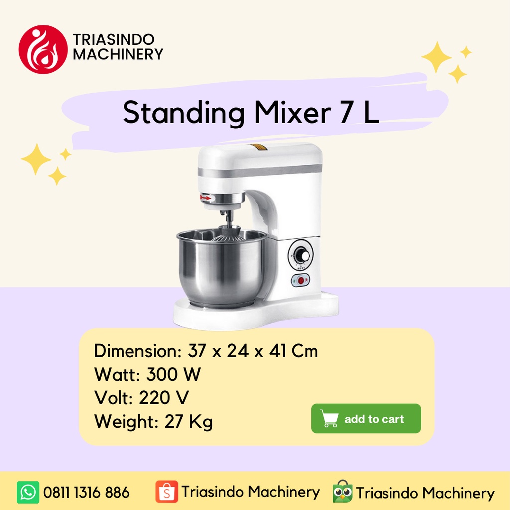 Jual PORTABLE MIXER 7 LITER / PLANETARY MIXER 7 LITER | Shopee Indonesia