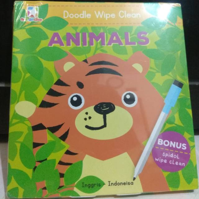 Jual Doodle wipe clean Animals (bonus spidol wipe clean) | Shopee Indonesia