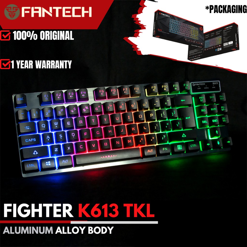 Jual KEYBOARD GAMING CABLE Fantech Fighter K613 TKL - RGB Gaming Keyboard | Shopee Indonesia